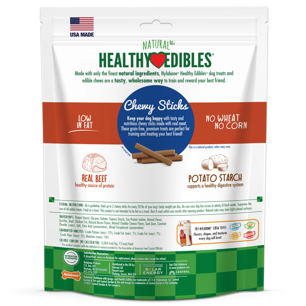 Chewy Dog Treat Sticks | Healthy Edibles | Nylabone Chewy Dog Treat Sticks | Healthy Edibles | Nylabone